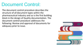 Role of quality assurance in pharmaceutical industry | PPTX