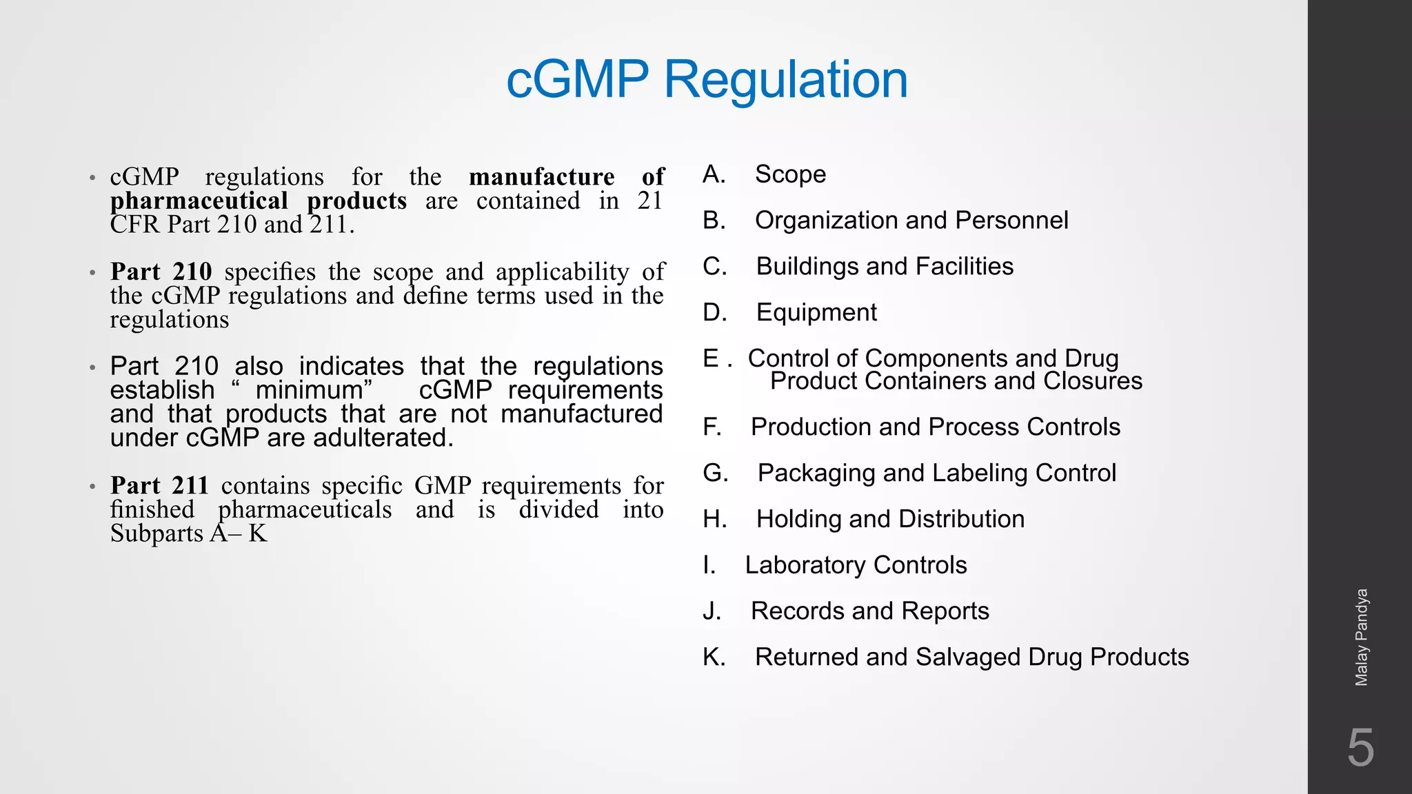 Role of quality systems and audits in pharmaceutical manufacturing ...