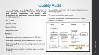 Role of quality systems and audits in pharmaceutical manufacturing ...