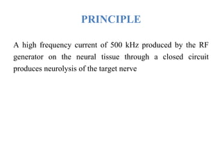 Role of radiofrequency ablation in pain management | PPTX