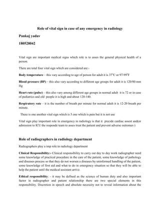 Role of radiographer | PDF