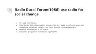 Role of radio in developmental communication | PPTX
