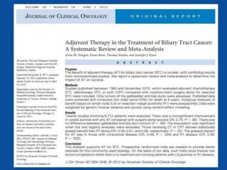 Role of chemotherapy and radiotherapy in Ca gall bladder | PPTX