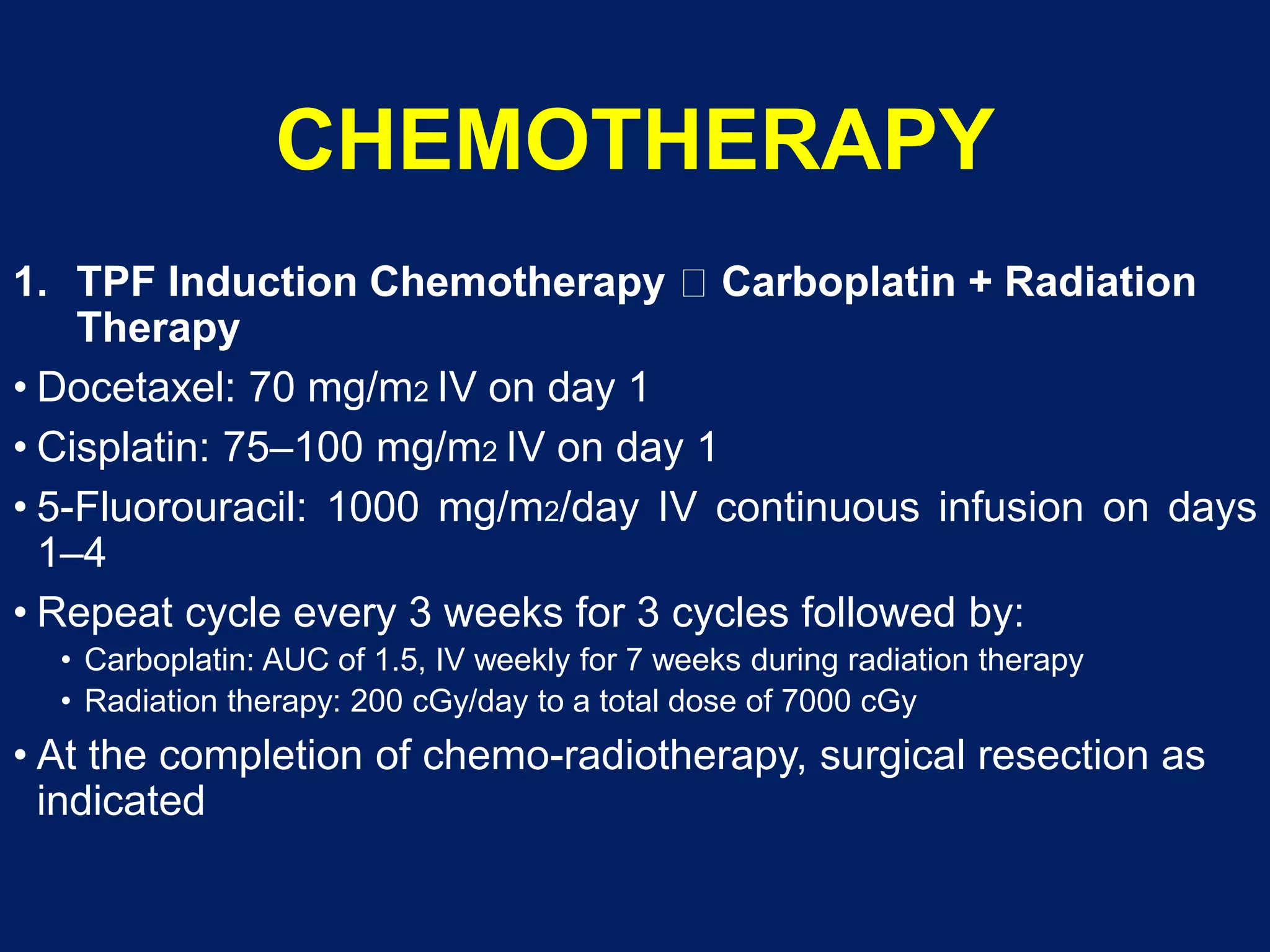 Role of radiotherapy and chemotherapy in oral cavity cancer | PPTX