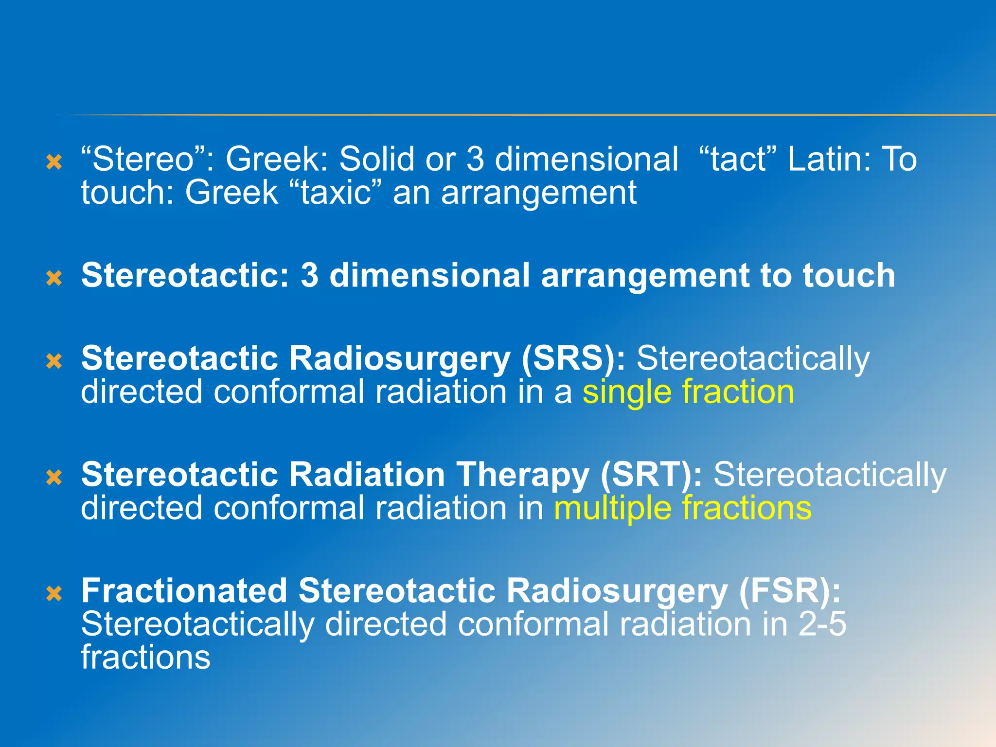 Role of radiotherapy in brain tumours | PPTX