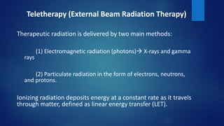 Role of radiotherapy in oral ca ppt for csm | PPTX