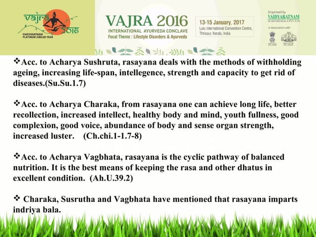 Role of Rasayana in Netra Roga | PPT