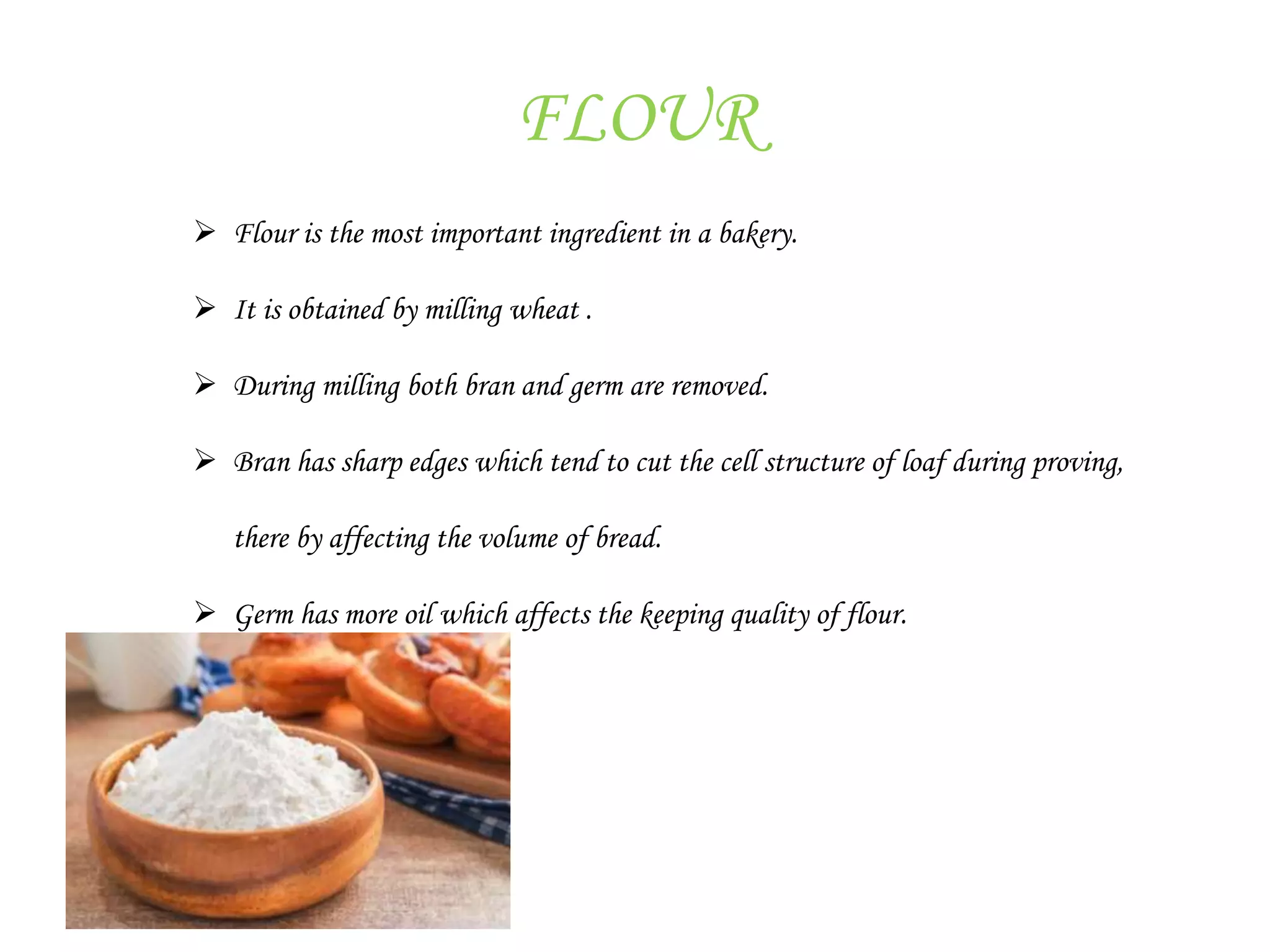 Role of raw materials bakery | PPTX