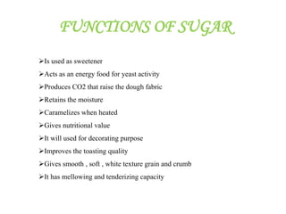 Role of raw materials bakery | PPTX