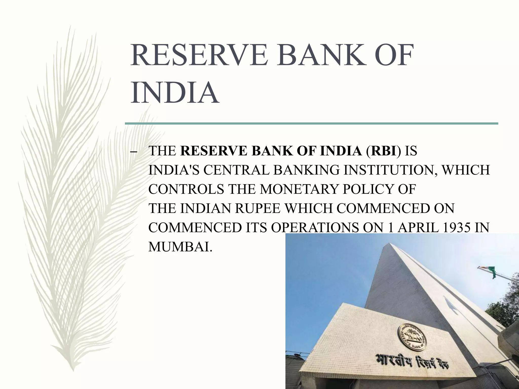 Role of rbi in controlling money supply in india | PPTX