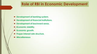 Role of rbi in indian economy | PPTX