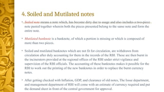 Role of RBI in printing currency in india | PPTX