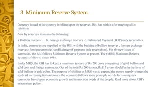 Role of RBI in printing currency in india | PPTX