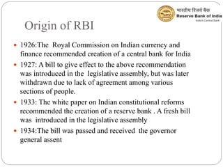 Role of rbi seminar ppt | PPT
