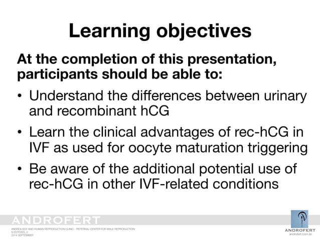The Role of Recombinant hCG in IVF | PPT