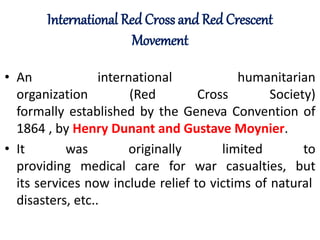 Role of red cross in disaster management | PPTX