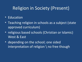 Role of religion in society and humanitarian action | PPT