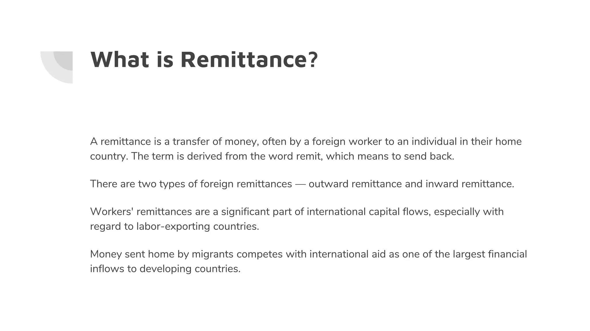 Role of remittance in development | PPTX