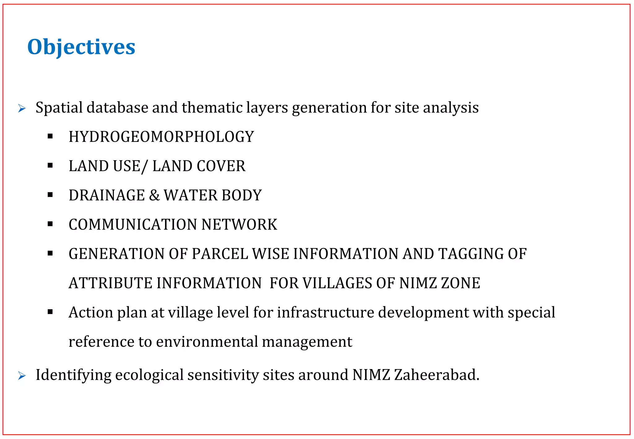 Role of remote sensing and gis in infrastructural plan and identifying ...