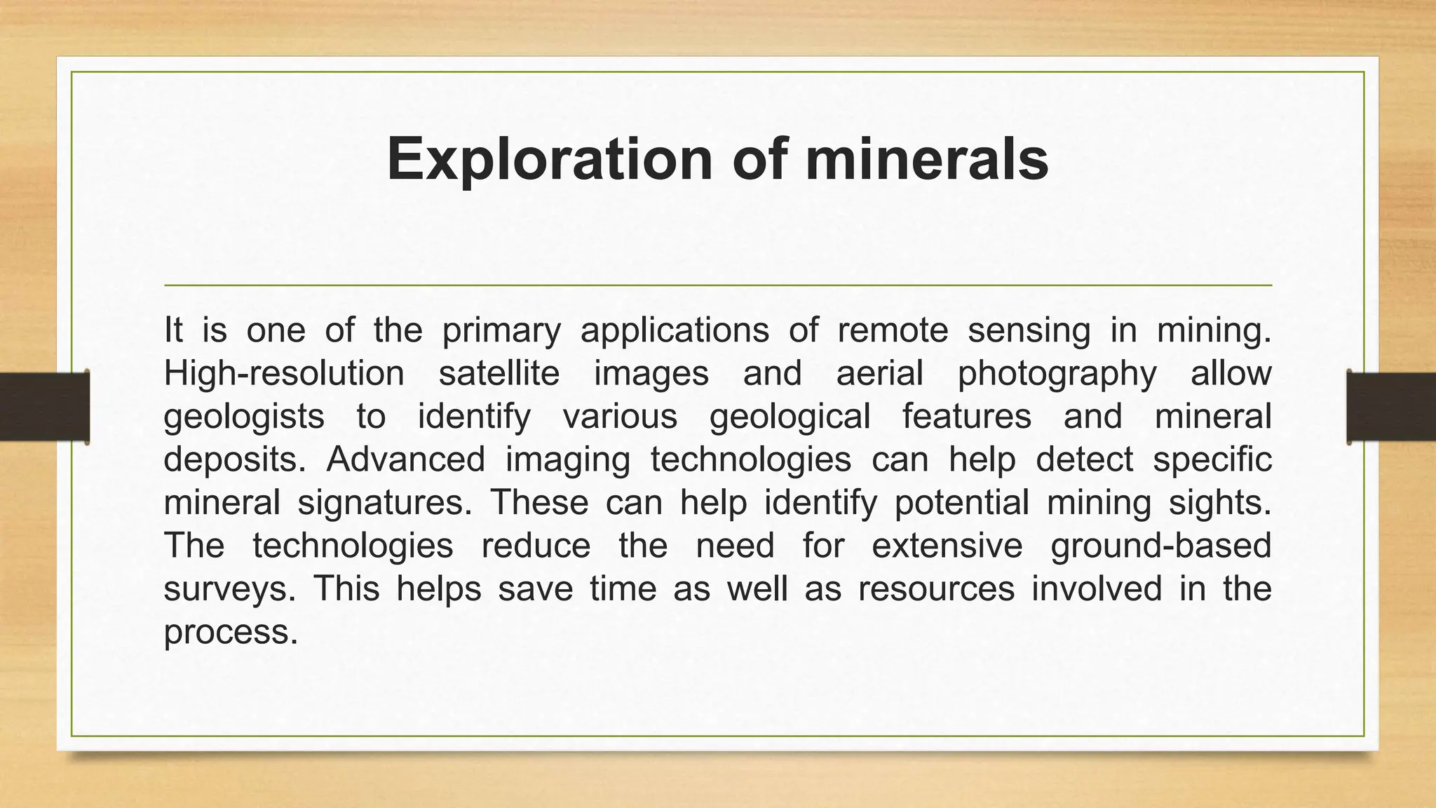 Role of Remote Sensing and Monitoring in Mining | PPTX