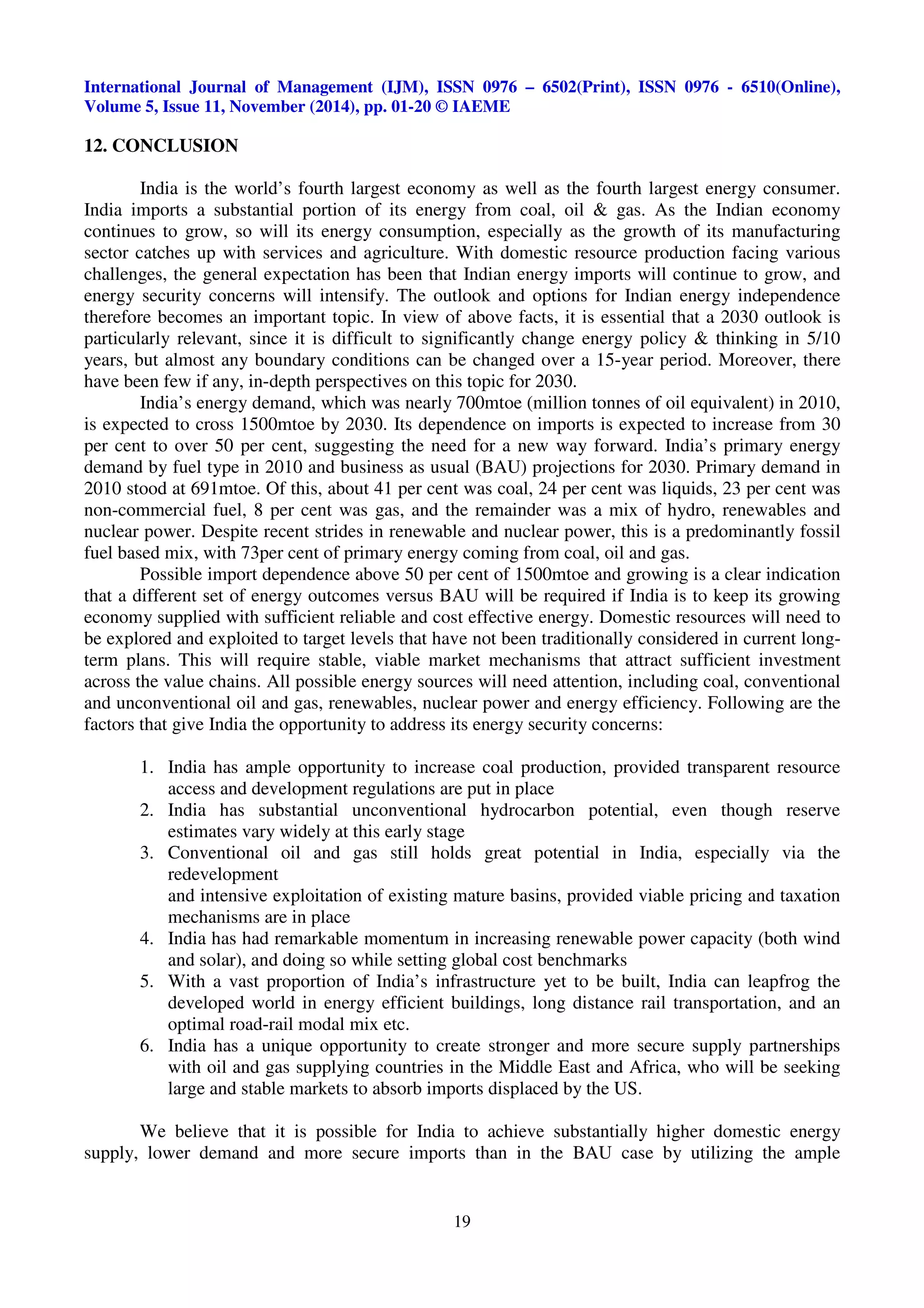 Role of renewables in energy mix in perspective of indian energy ...