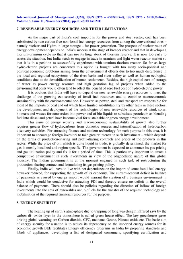 Role of renewables in energy mix in perspective of indian energy ...