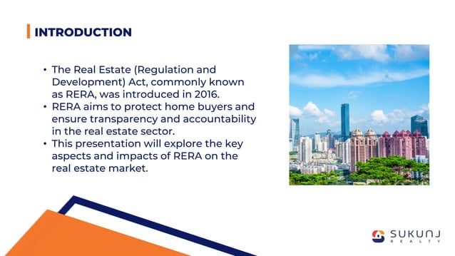 Role of RERA in Real Estate Market | RERA Explained | PPT