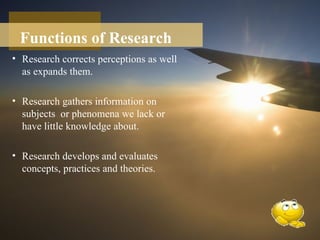 Role of research in advancement of science | PPT
