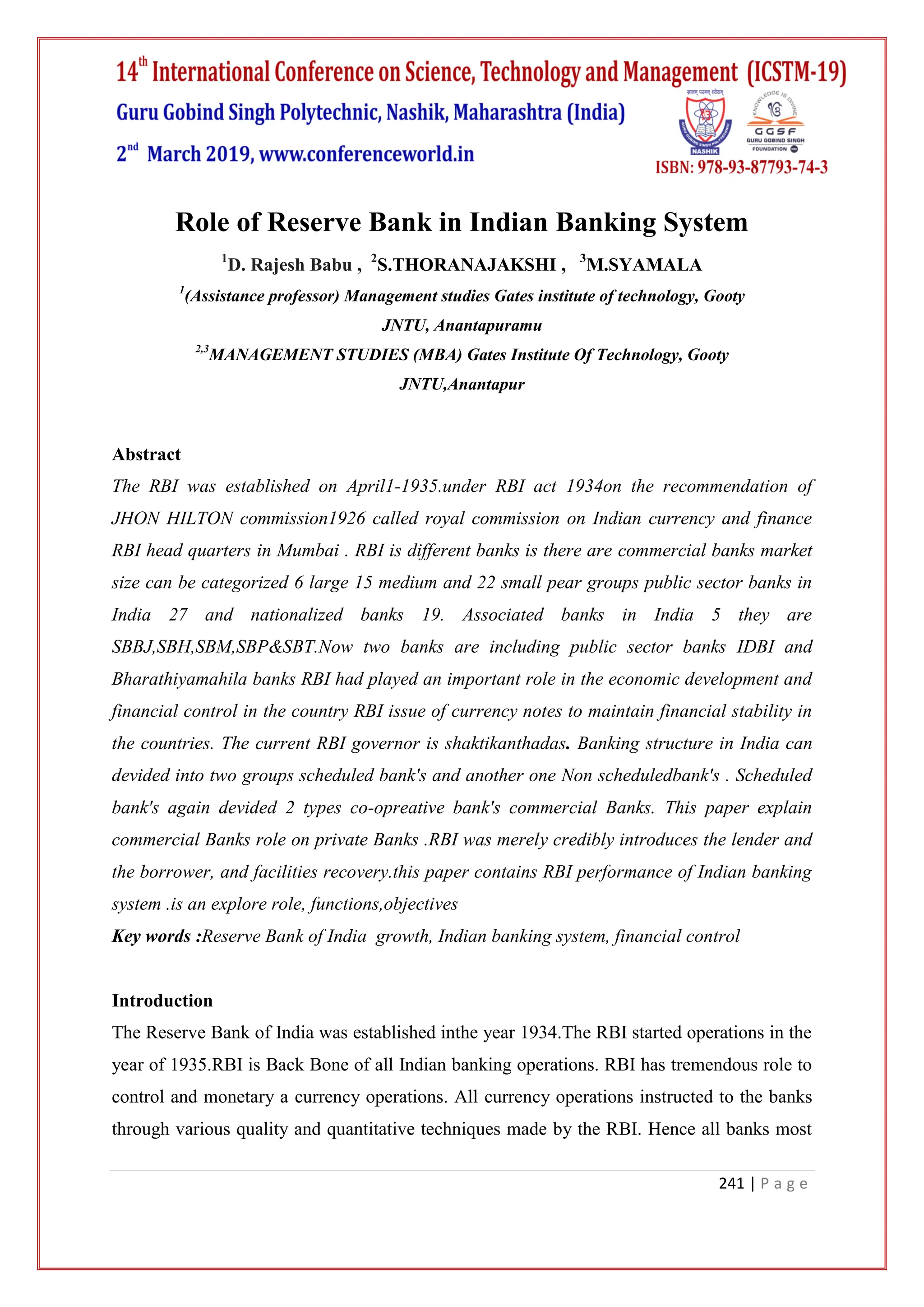 ROLEOFRESERVEBANKININDIANBANKINGSYSTEM.pdf