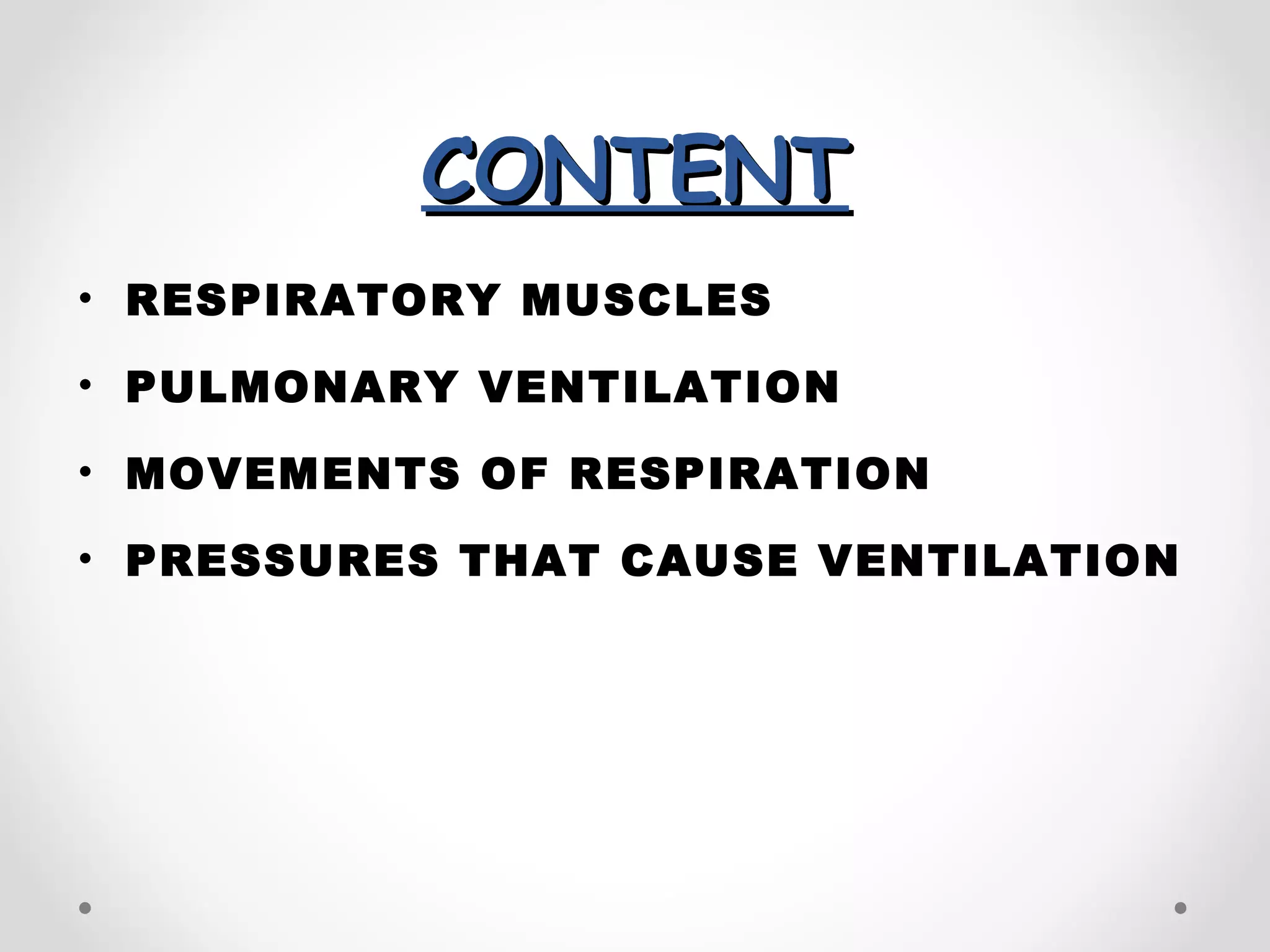 Role of respiratory muscles and various pressures in pulmonary ...