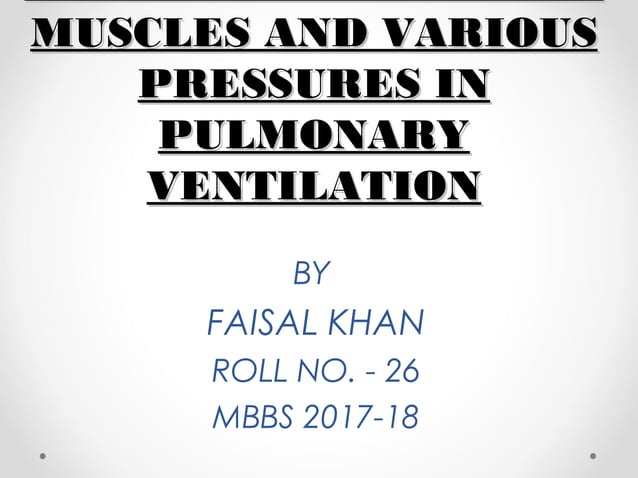 Role of respiratory muscles and various pressures in pulmonary ...