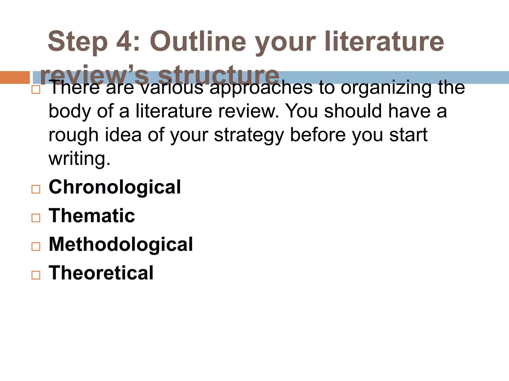 Role of review of literature in research process | PPTX