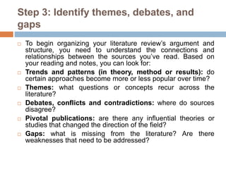 Role of review of literature in research process | PPTX