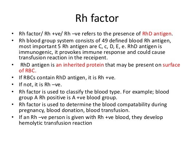 Rh factor - Role in pregnancy | PPTX