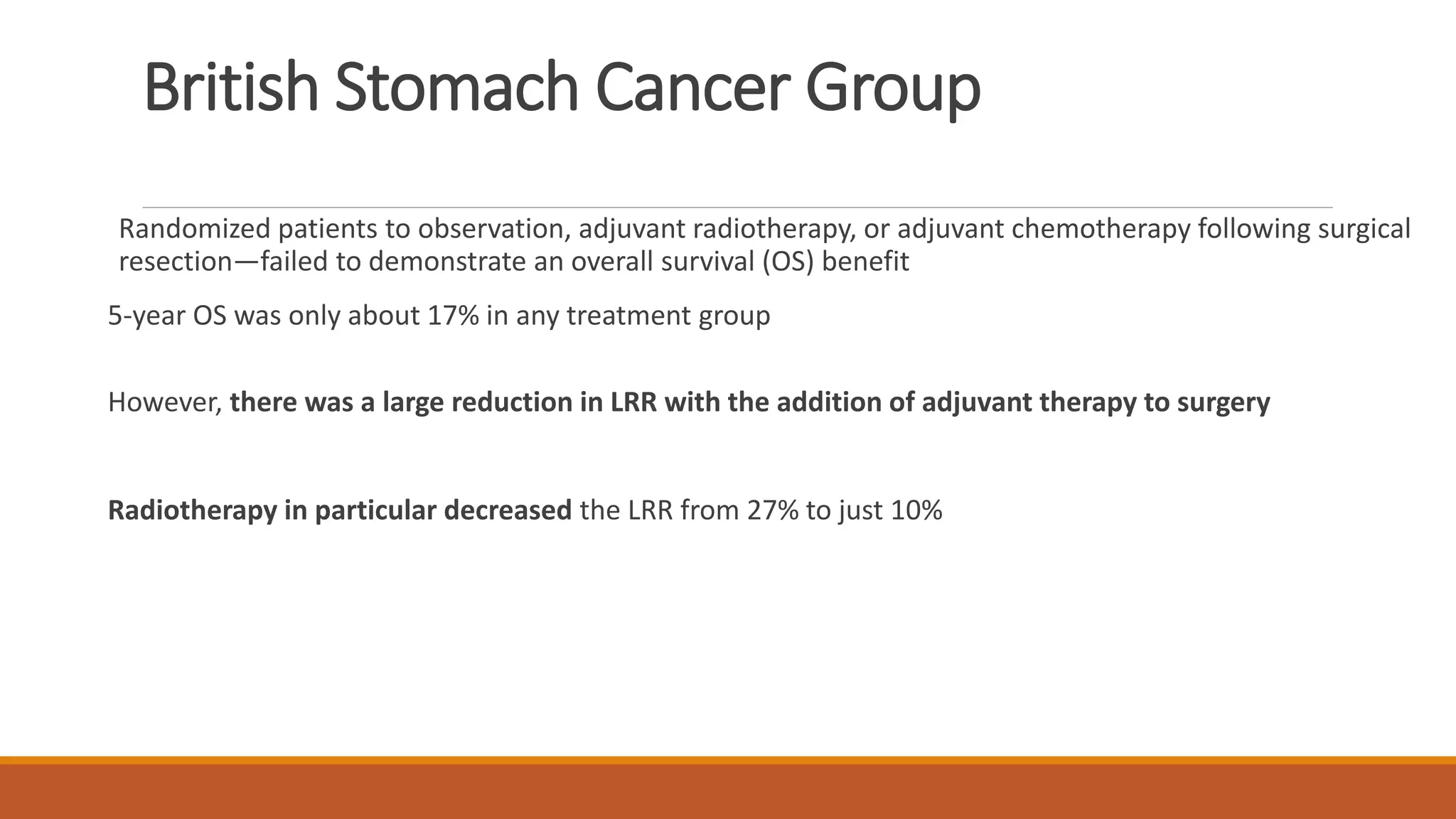 Role of Radiation Therapy in gastric cancer | PPTX