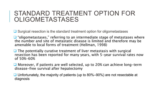 Role of Radiotherapy in Primary and Metastatic Liver Tumors | PPTX