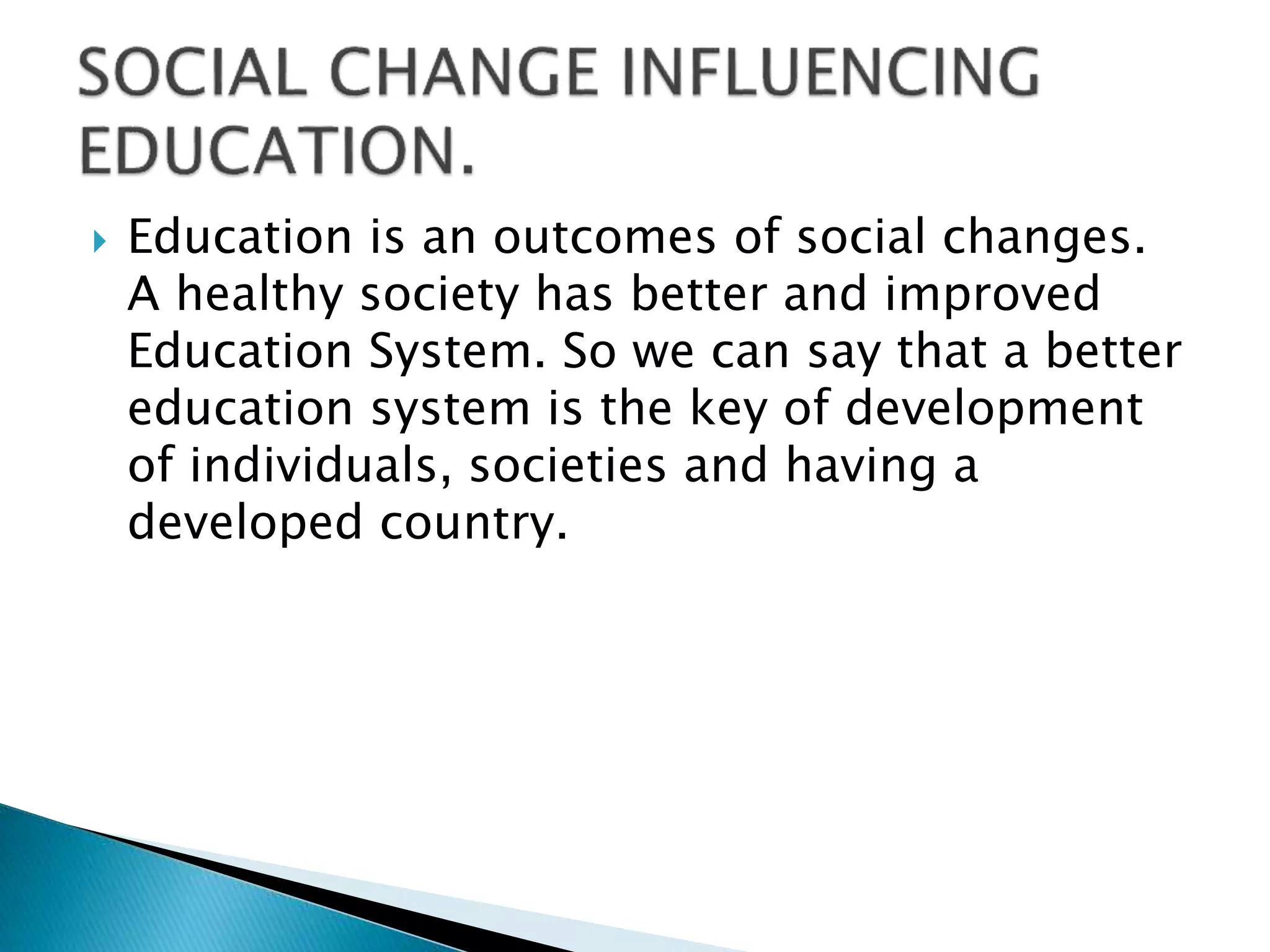 Role of Education in Social Change | PPTX