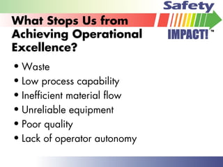 Role Of Safety In Operations Excellence | PPT