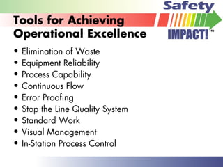 Role Of Safety In Operations Excellence | PPT