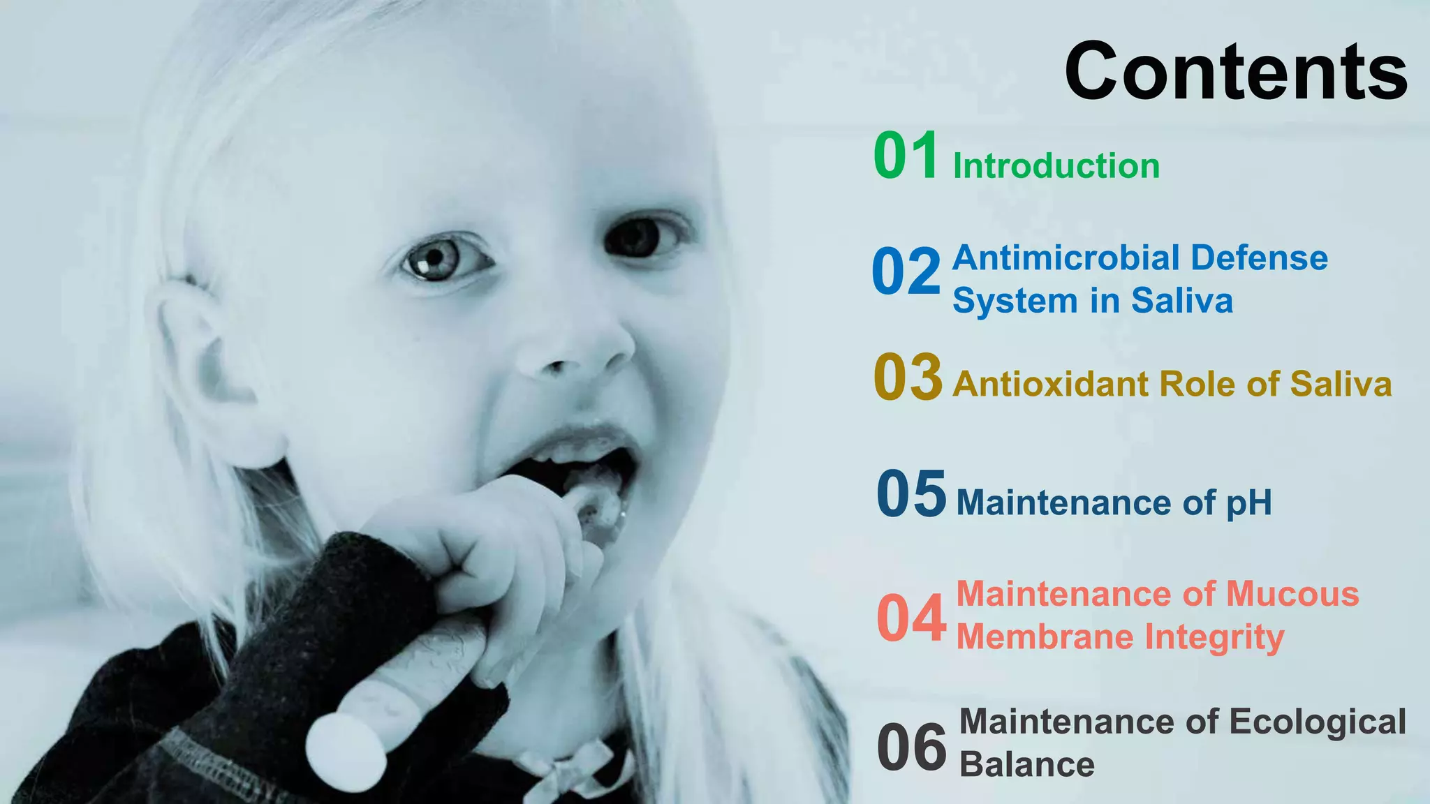 Role of saliva in defence mechanism | PPTX