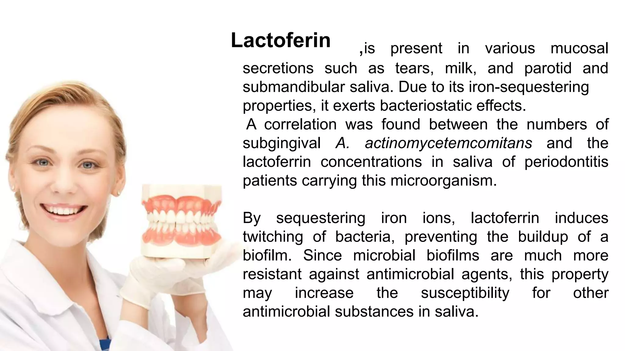 Role of saliva in defence mechanism | PPTX