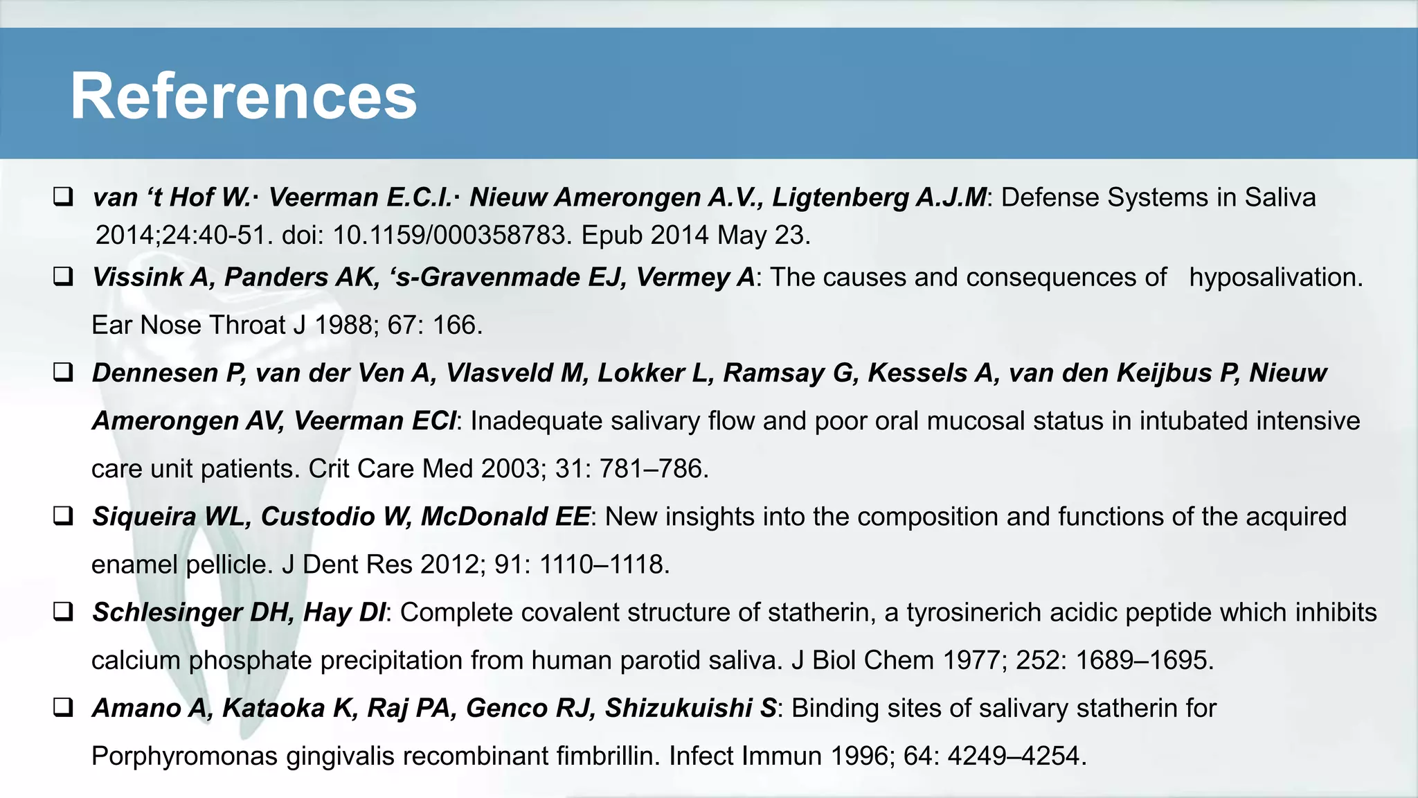 Role of saliva in defence mechanism | PPTX