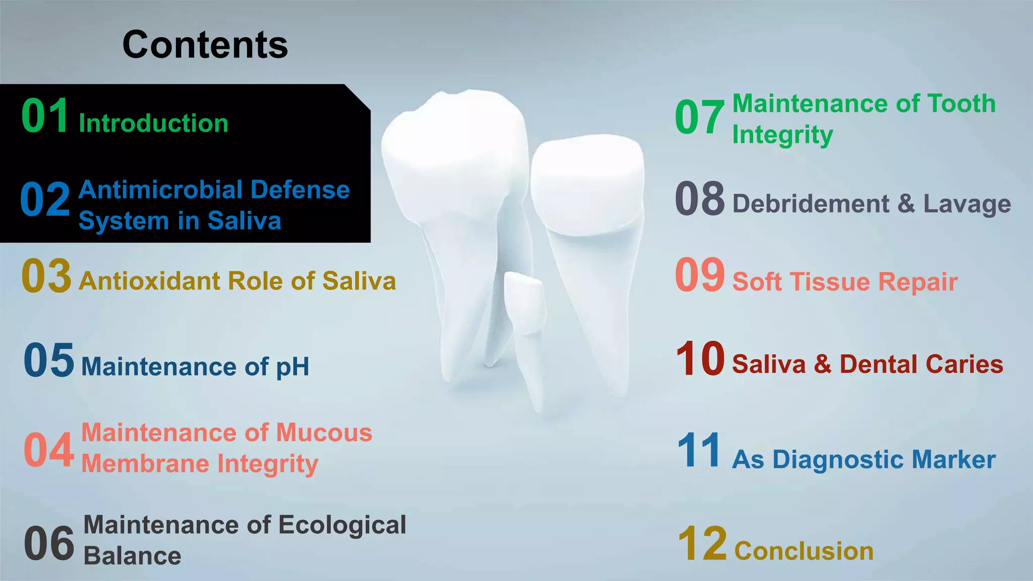 Role of saliva in defence mechanism | PPTX