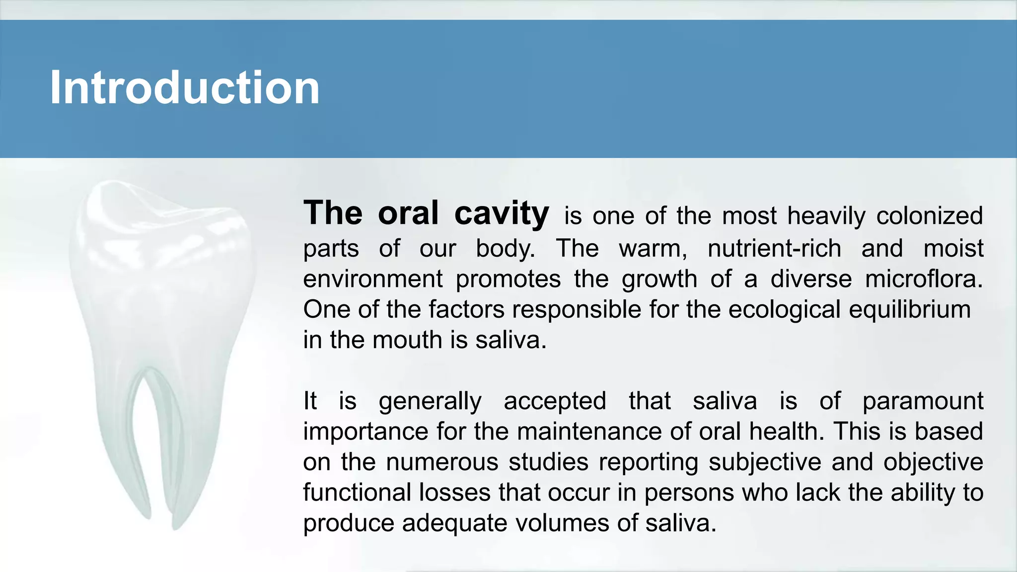 Role of saliva in defence mechanism | PPTX
