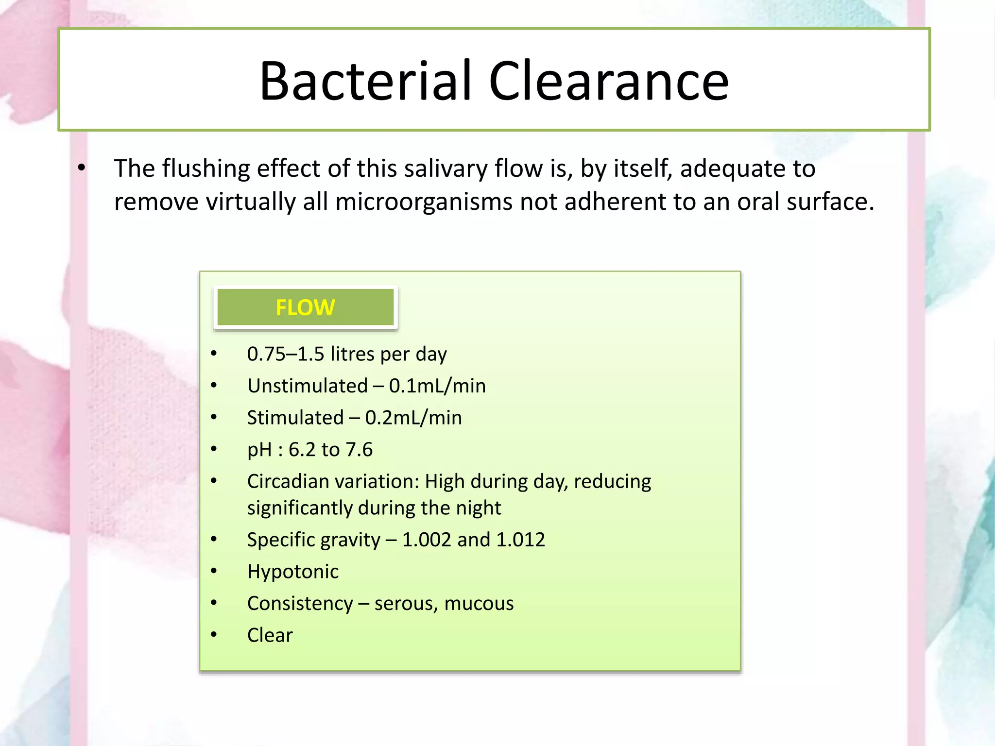 Role of saliva, ph, diet in caries.. | PPTX