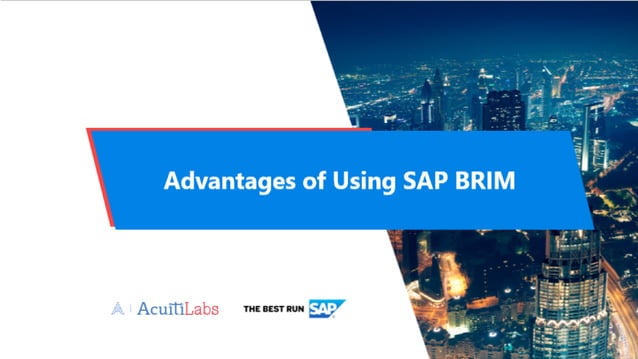 Role of SAP BRIM/Billing in Transforming Tolling Business | PPT