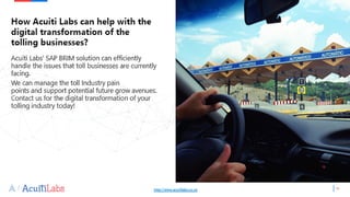 Role of SAP BRIM/Billing in Transforming Tolling Business | PPT