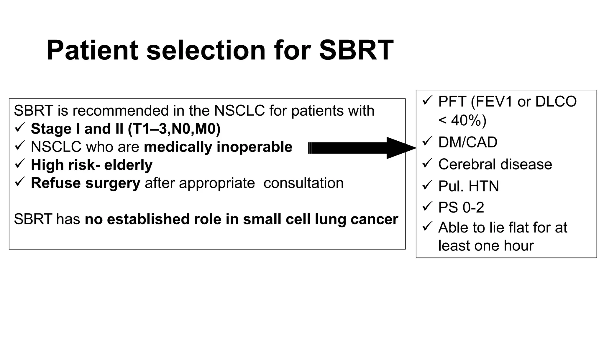 Role of SBRT in lung cancer | PPTX