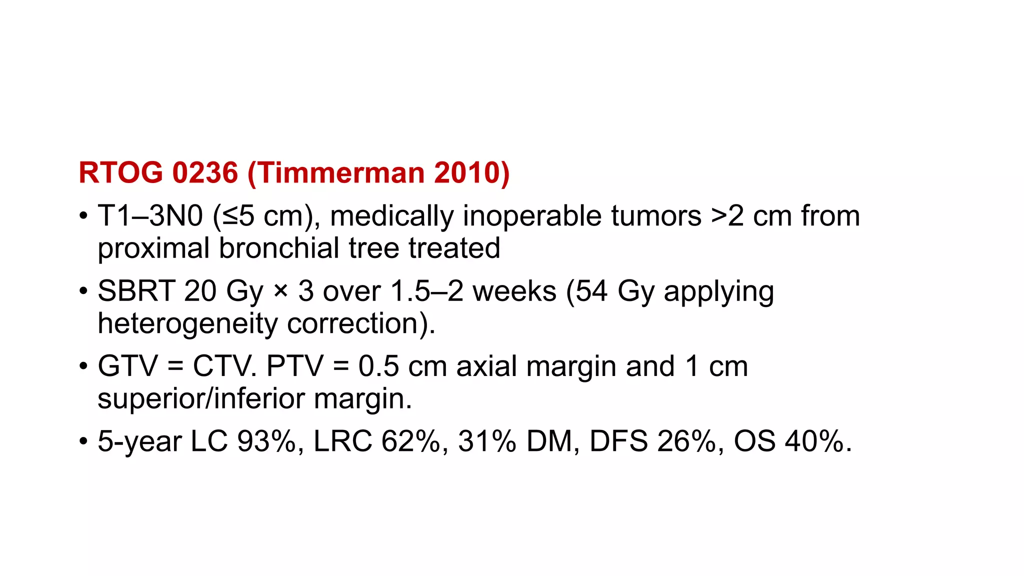 Role of SBRT in lung cancer | PPTX