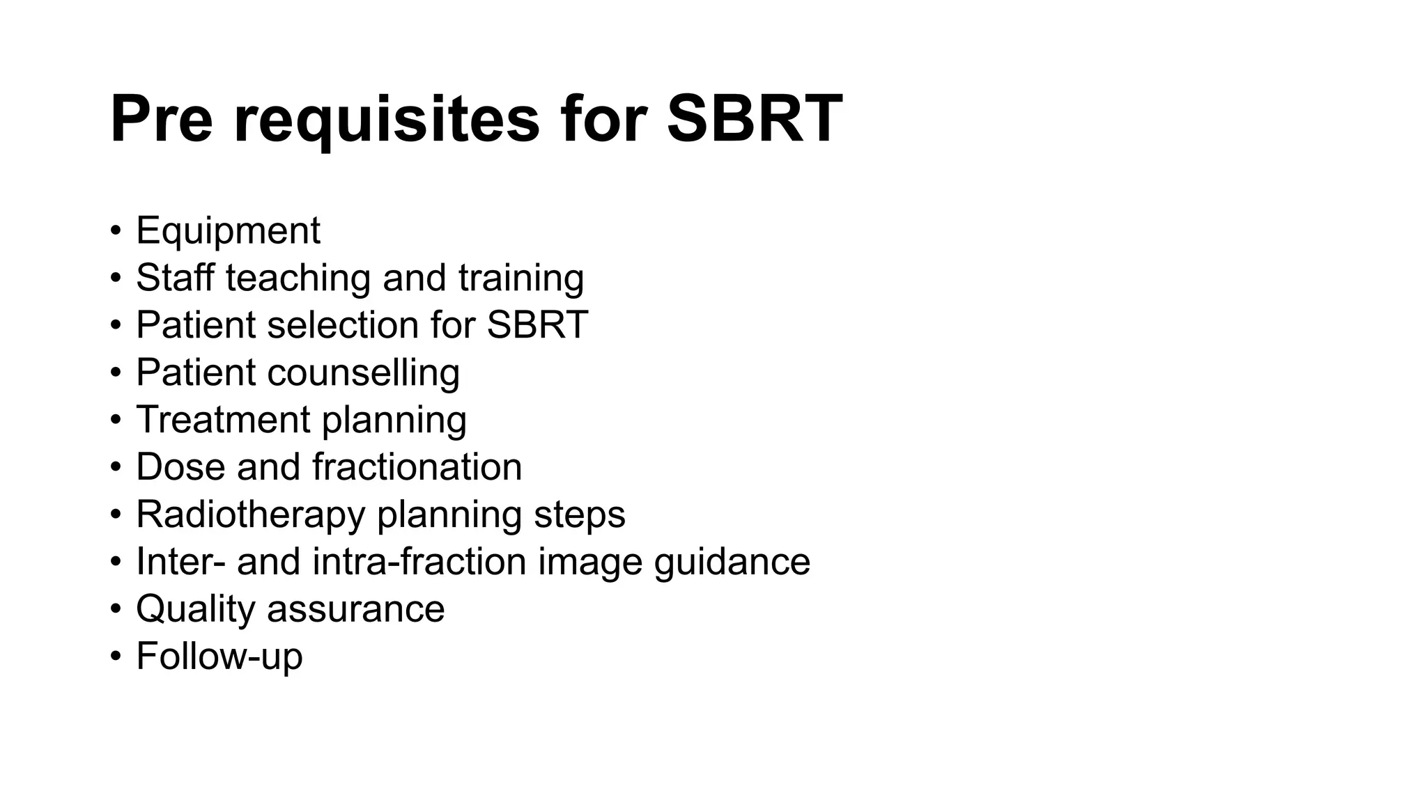 Role of SBRT in lung cancer | PPTX